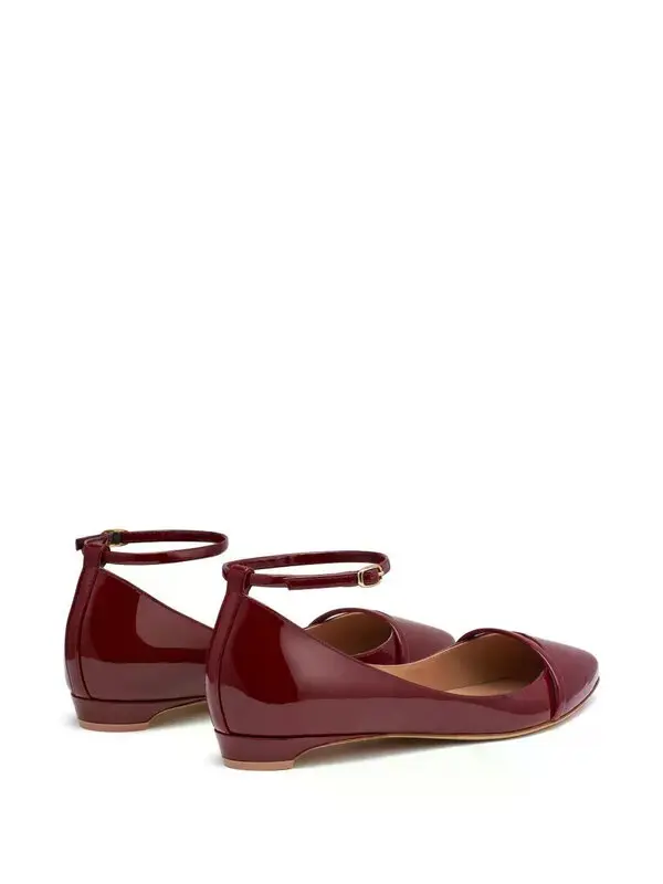 MALONE SOULIERS Patent Leather Mary Ballet Flats - Red