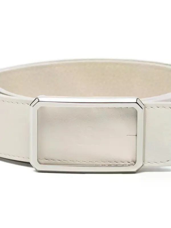 Maison Boinet Rectangular Buckle Belt - Neutrals