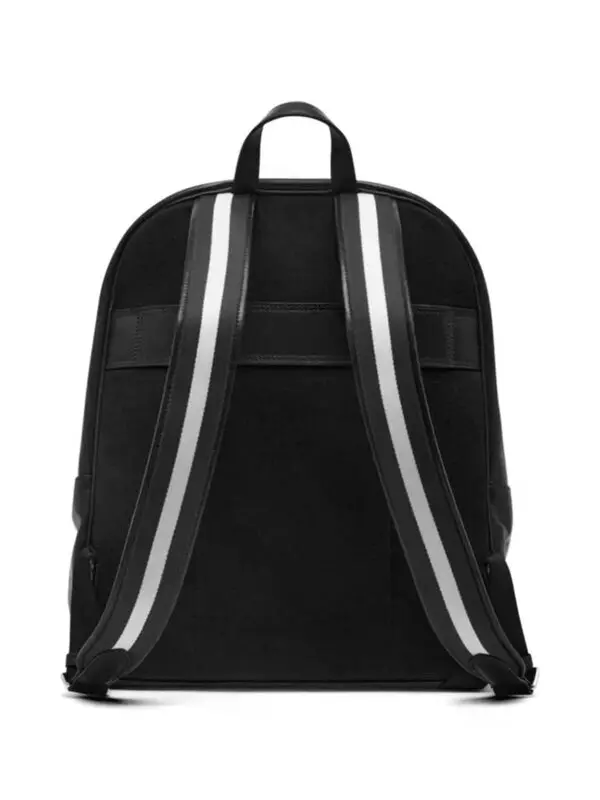 Bally Logo-plaque Striped-strap Backpack - Black