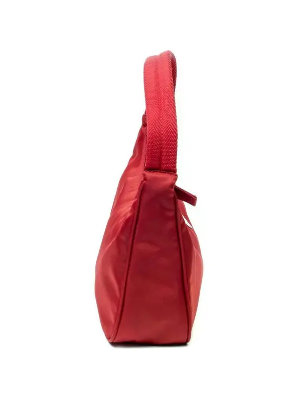 Prada Logo Plaque Tote Bag - Red