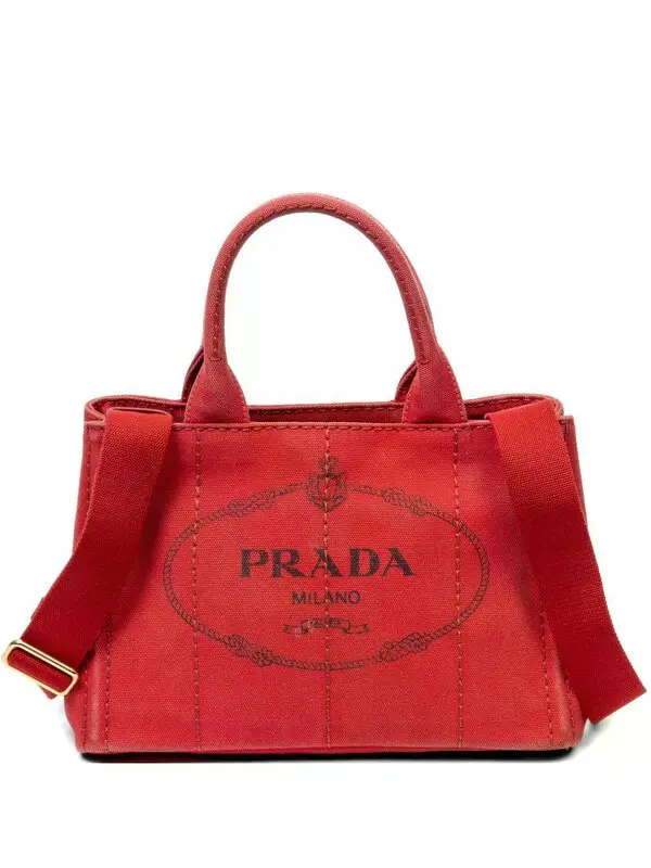 Prada Canapa Tote Bag - Red