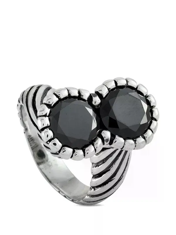 KING BABY STUDIO Sterling Two Stone Twisted Band Ring