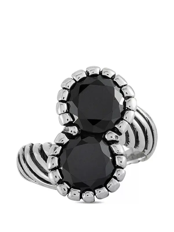 KING BABY STUDIO Sterling Two Stone Twisted Band Ring
