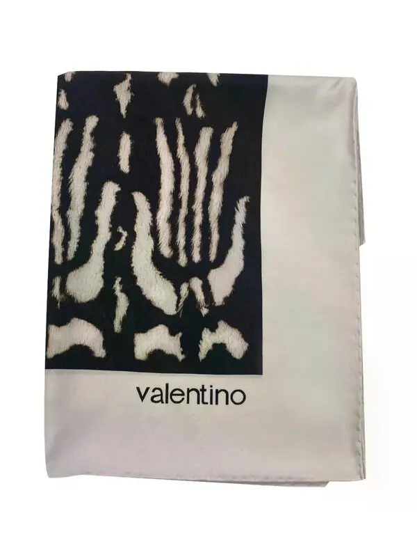 Valentino Garavani Logo-print Silk Scarf - White