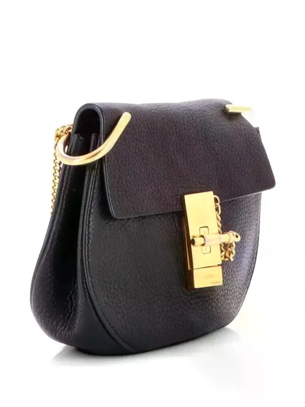 Chloé Drew Leather Mini Crossbody Bag - Black