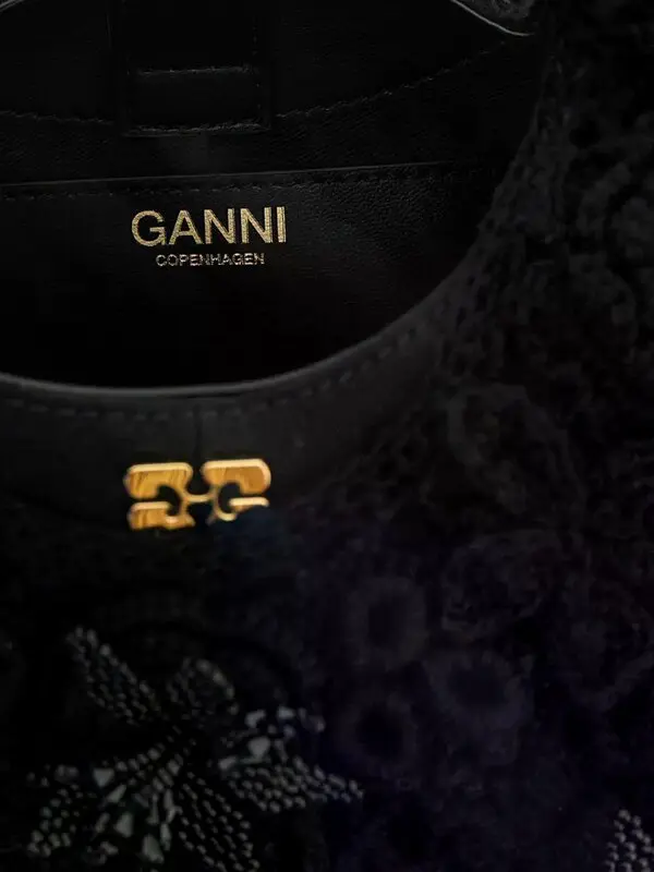 GANNI Beaded Crochet Tote Bag