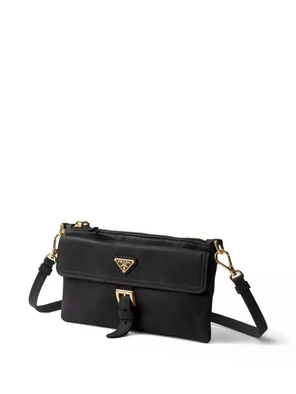 Prada Nappa-leather Wallet With Shoulder-strap - Black