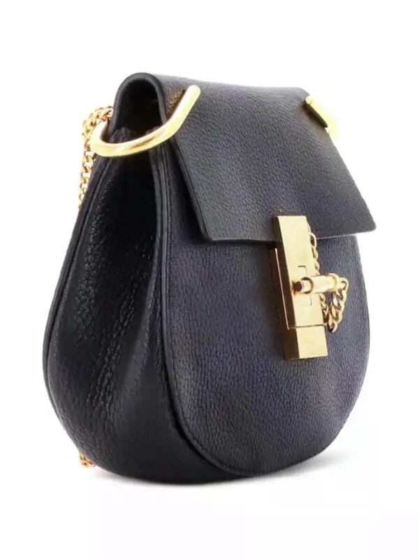 Chloé Drew Leather Mini Crossbody Bag - Black