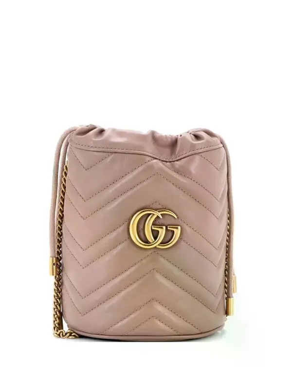 Gucci Gg Marmont Matelassé Leather Mini Bucket Bag