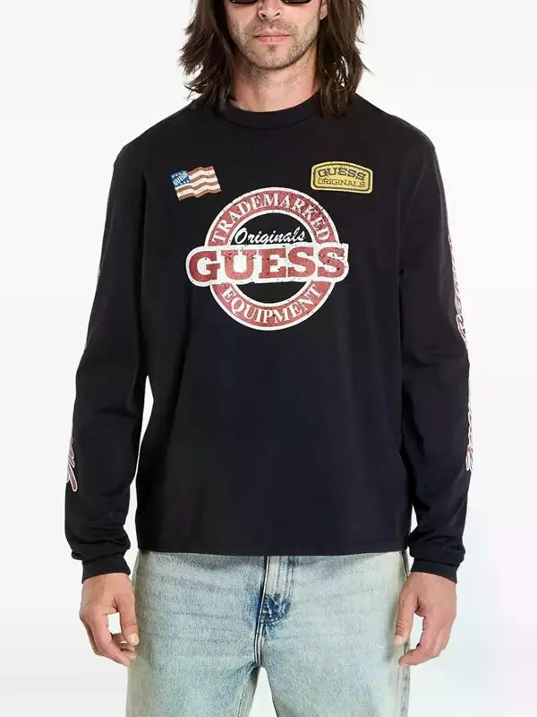 Guess Graphic-print Long-sleeve T-shirt
