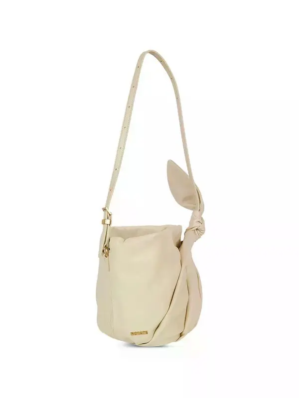 ROTATE BY BIRGER CHRISTENSEN Knot-detail Gathered Clutch Bag - Neutrals