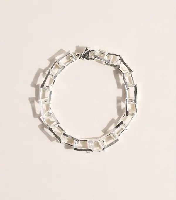 THE OUZE Sterling Petite Bulk Link Bracelet - Silver