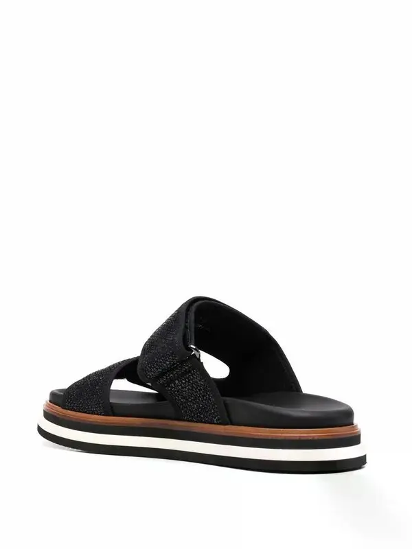 Hogan Flat Touch-strap Sandals