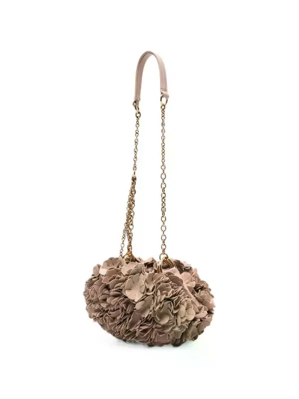 Chloé Plissé Leather Shoulder Bag - Neutrals