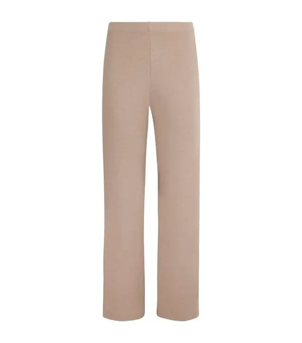 LESET Lauren Wide-leg Lounge Trousers - Brown