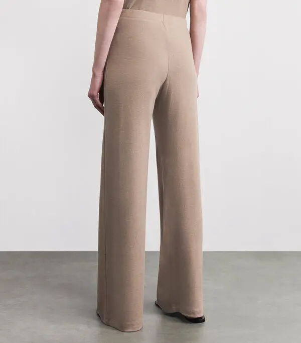LESET Lauren Wide-leg Lounge Trousers - Brown