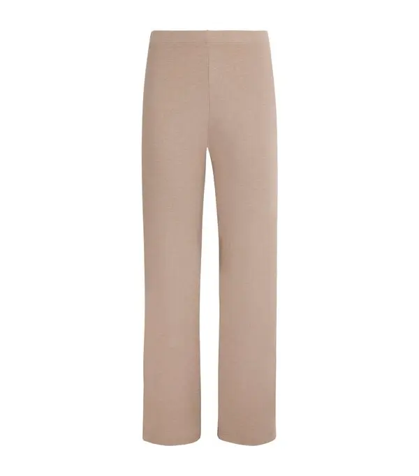 LESET Lauren Wide-leg Lounge Trousers - Brown