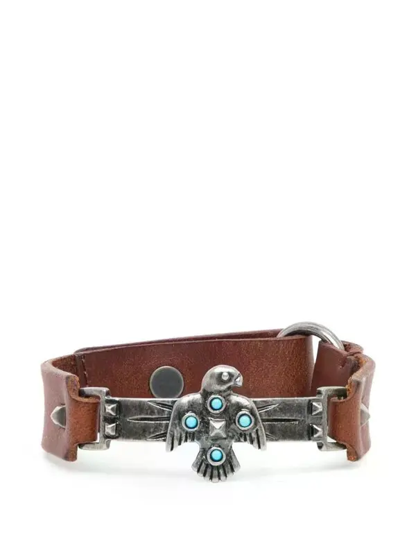 Valentino Garavani Rockstud Leather Bracelet - Brown