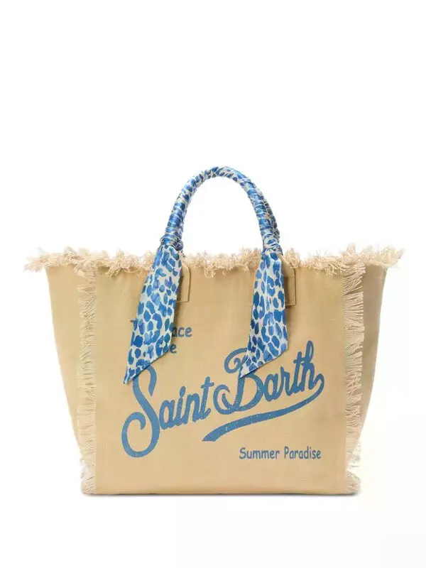 MC2 SAINT BARTH Logo-print Tote Bag - Neutrals