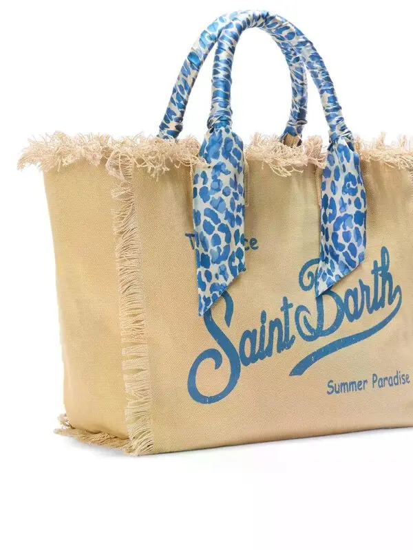 MC2 SAINT BARTH Logo-print Tote Bag - Neutrals