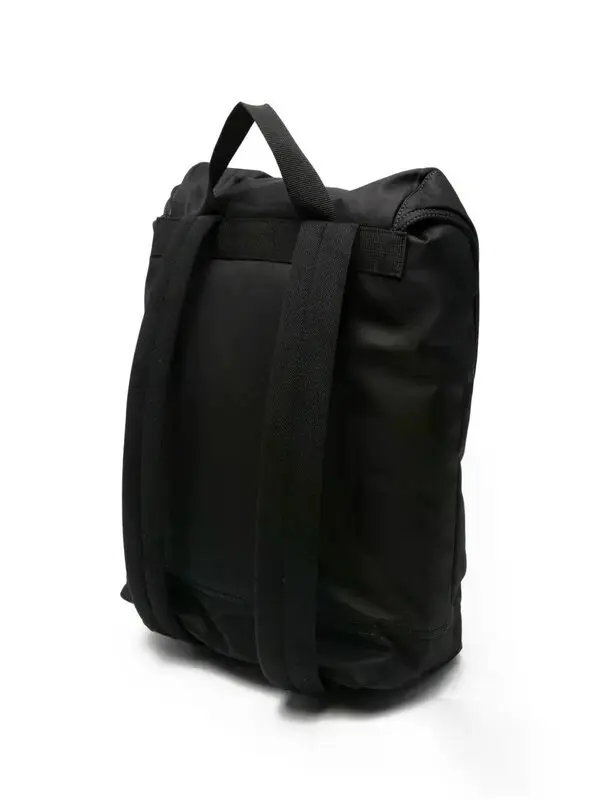 Kenzo Logo Embroidered Flap-top Backpack - Black