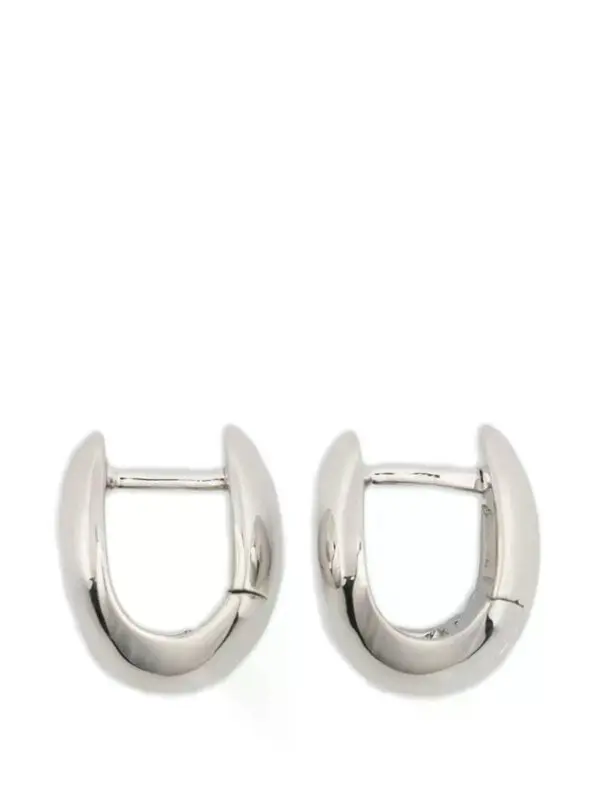 MARIA BLACK Finney Domed Huggie Earrings - Silver