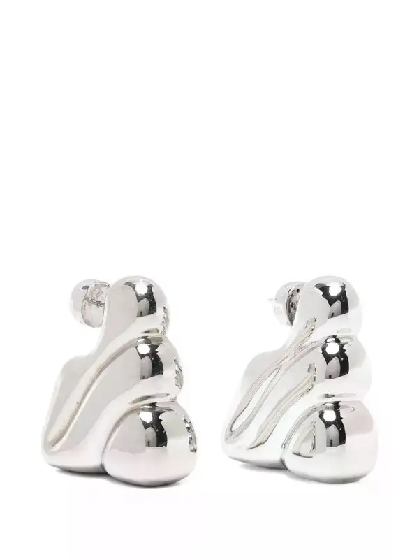 MARIA BLACK Bogota Wavy Trapezoid Earrings - Silver