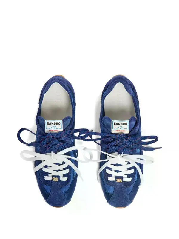 Sandro Light Wave Panelled Sneakers - Blue