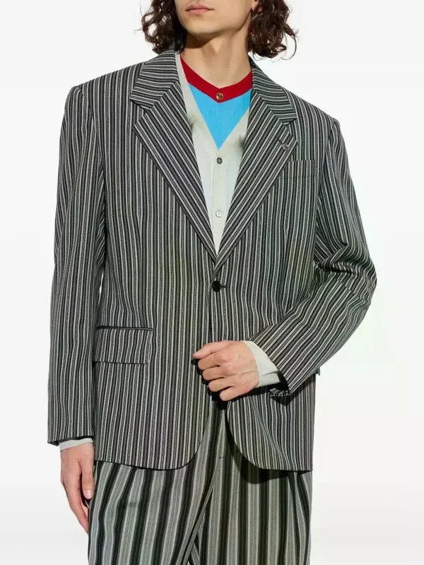 Versace Striped-pattern Single-breasted Blazer