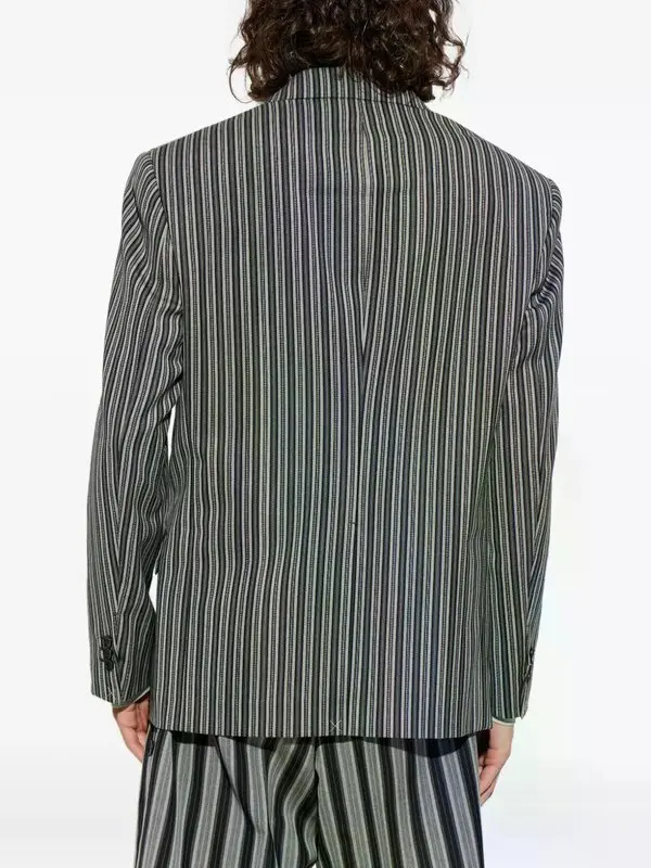 Versace Striped-pattern Single-breasted Blazer