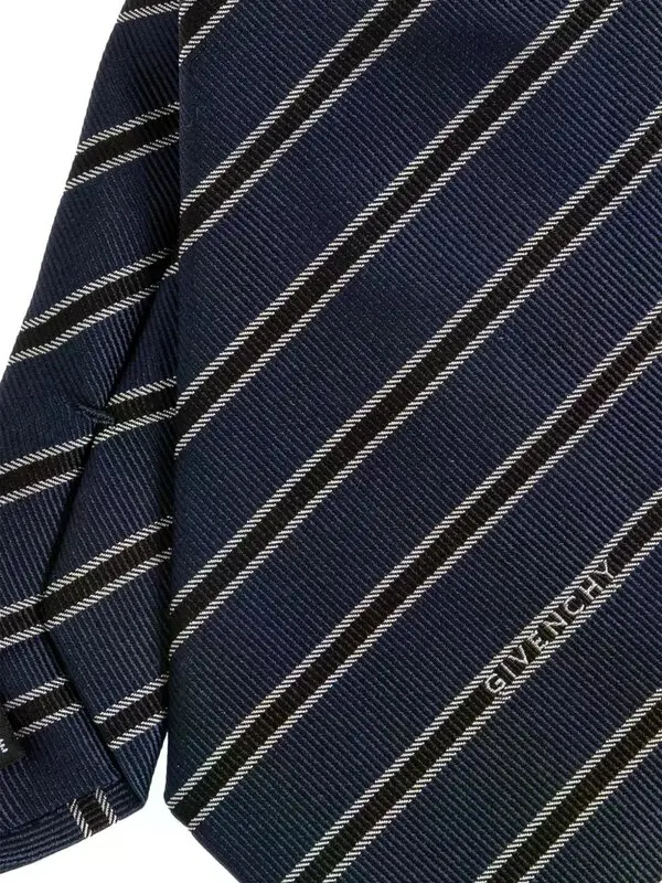Givenchy Diagonal-stripe Neck Tie - Blue