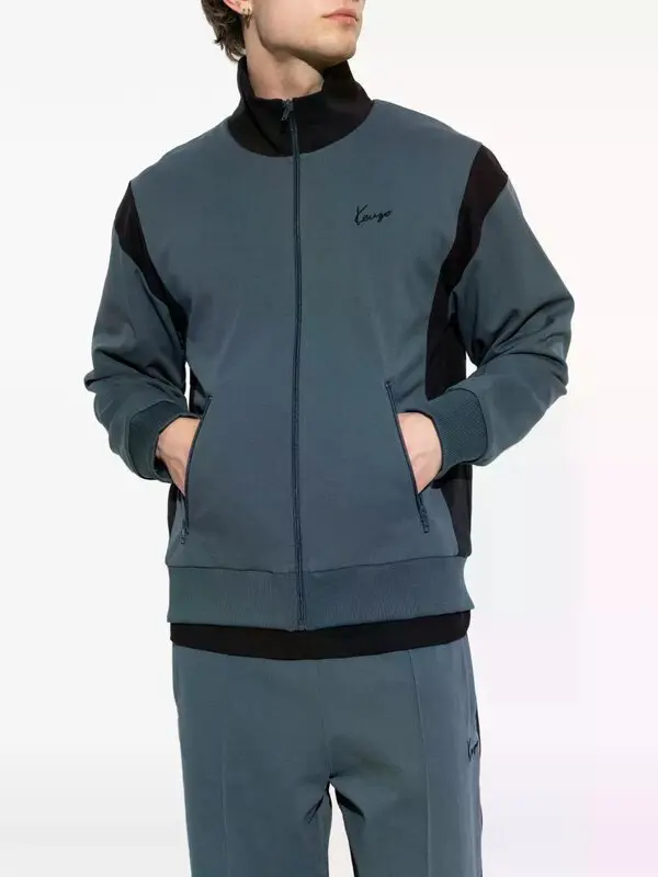 Kenzo Logo Embroidered Panelled Sweater