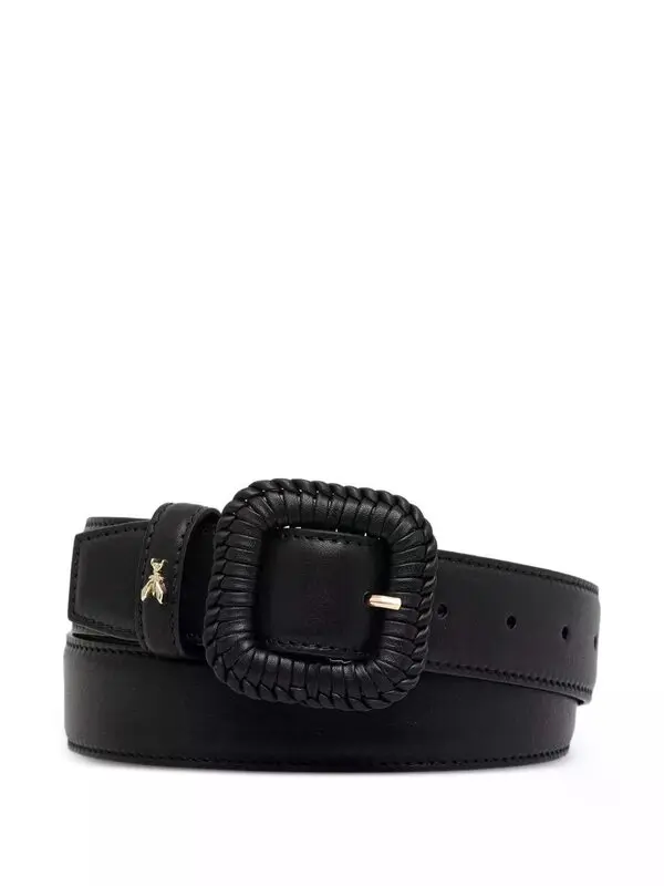Patrizia Pepe Braided-buckle Fly Belt - Black