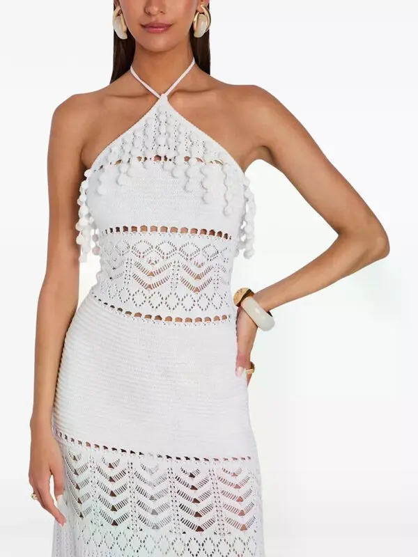Retrofete Perette Crochet Halterneck Midi Dress