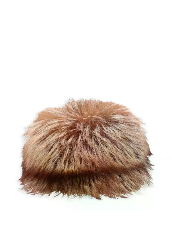 Borsalino Fur Textured Hat - Brown