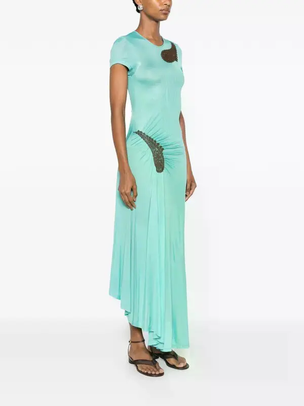 Christopher Esber Paisley Lace Ribbed Dress