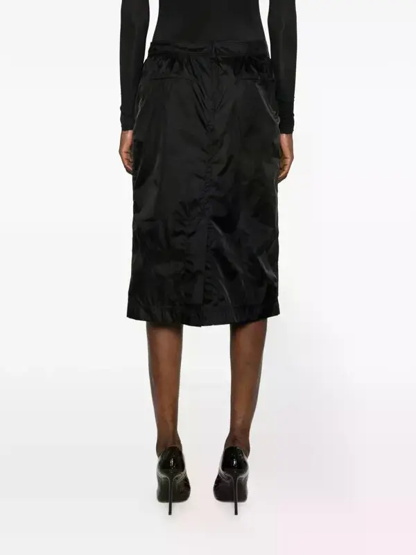 Saint Laurent Ruched Midi Skirt