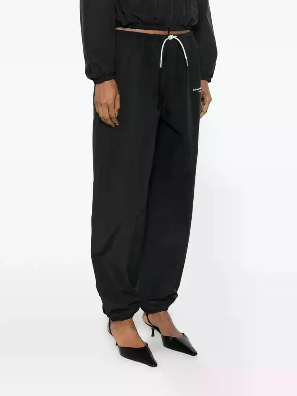 Alexander Wang Logo Print Track Pants - Black