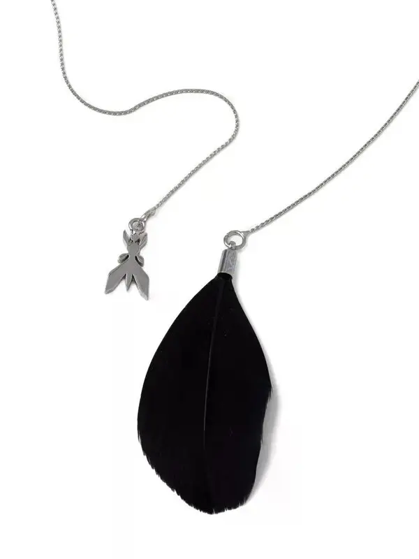 Patrizia Pepe Feather And Fly Motif Thread-through Earrings