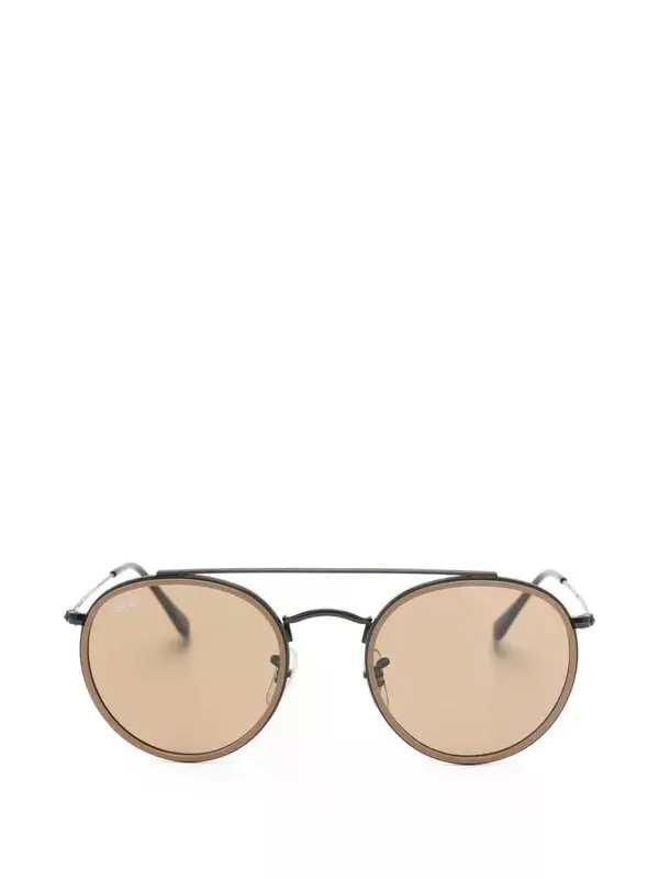 Ray-ban Double Bridge Round Frame Sunglasses - Brown