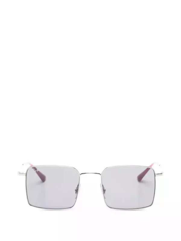 Ray-ban Tone Square Frame Sunglasses - Silver