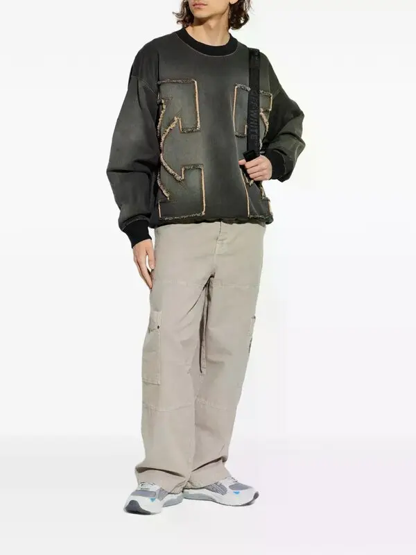 Off-White Arrows-patch Frayed Sweater