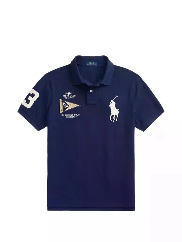 Polo Ralph Lauren Logo-patch Polo Shirt - Blue