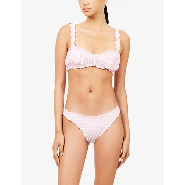 Simkhai Maelie Ruched Bikini Bottoms - Daisy Multi