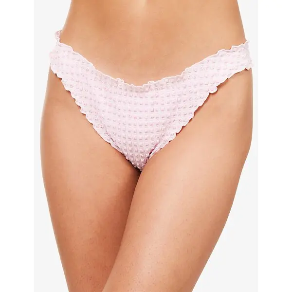 Simkhai Maelie Ruched Bikini Bottoms - Daisy Multi