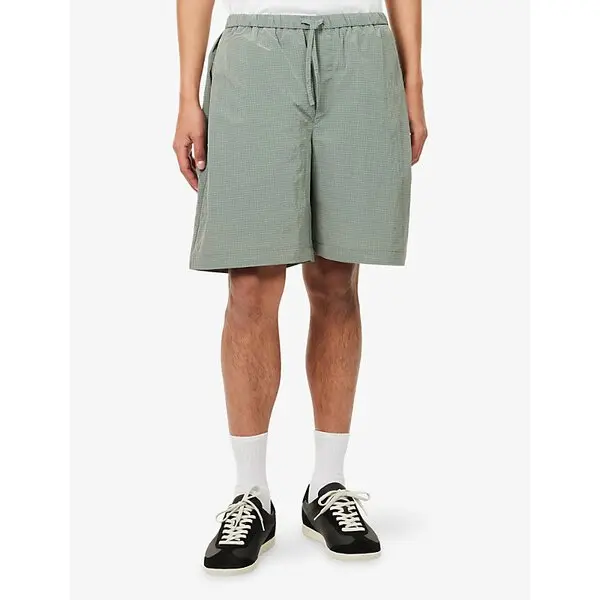 SEVENTH Ofuanto Check Swim Shorts - Tea