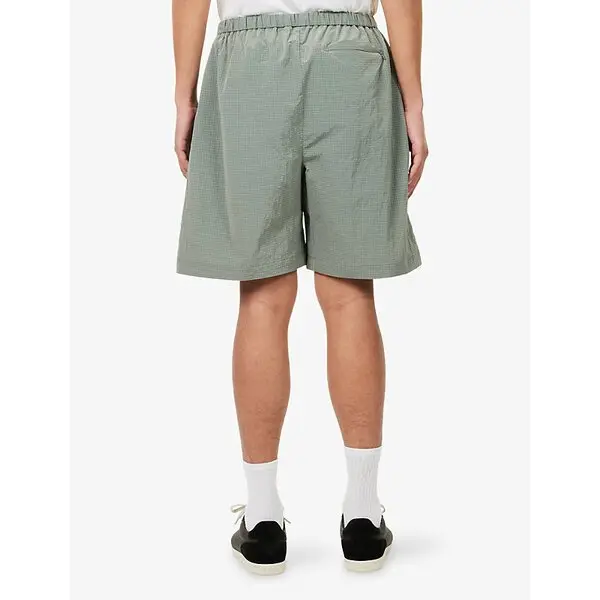 SEVENTH Ofuanto Check Swim Shorts - Tea
