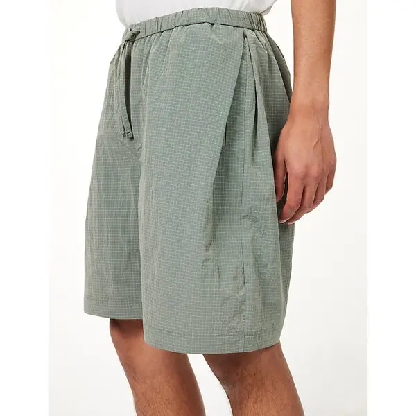 SEVENTH Ofuanto Check Swim Shorts - Tea