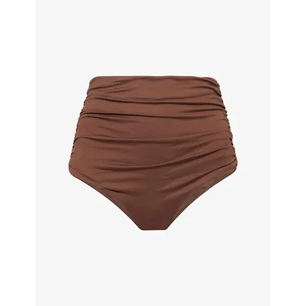 Second Summer High-waist Bikini Bottoms - Brown