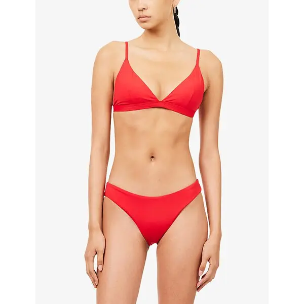 Second Summer High-waist Bikini Bottoms - Red